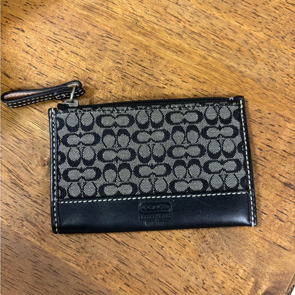 Coach | Bags | Coach Black And Gray Coin Purse | Poshmark